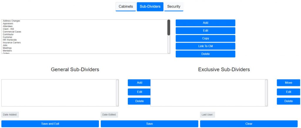 manage subdivs - Document Management Software