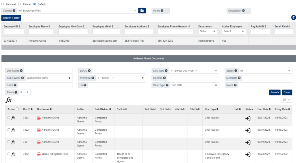 Folder Details Manual 1 - Document Management Software